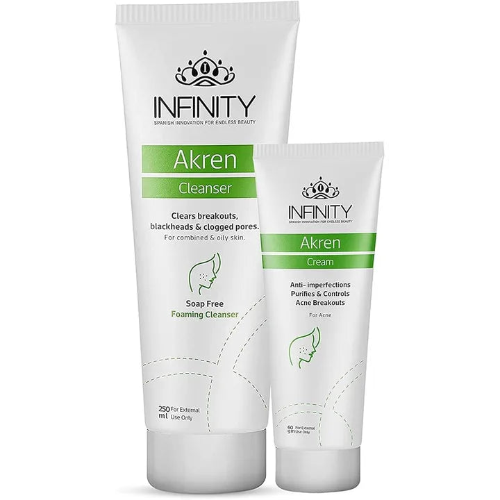 Infinity Akren Cleanser 250ml+ Akren Cream 60gm Off