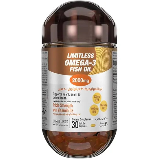 Limitless Omega 3 Fish Oil 2000MG 30 Caps
