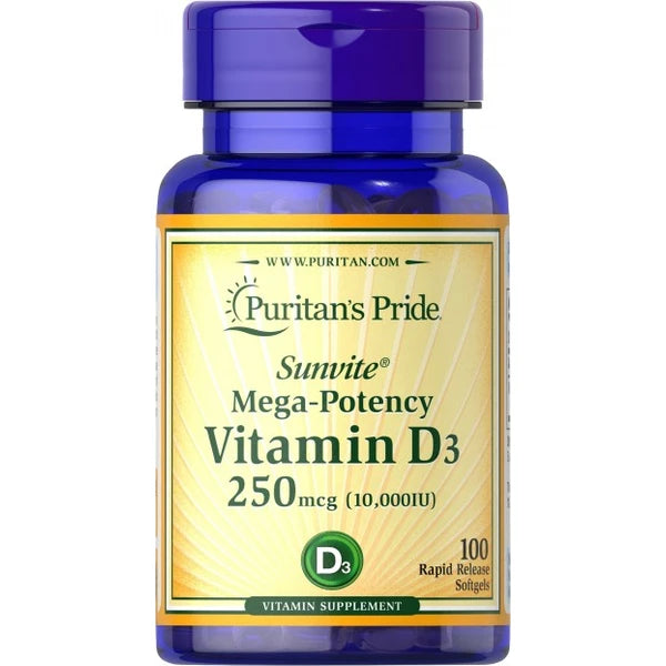 Vitamin D3-10000 I.U. 100 Cap Puritans Pride